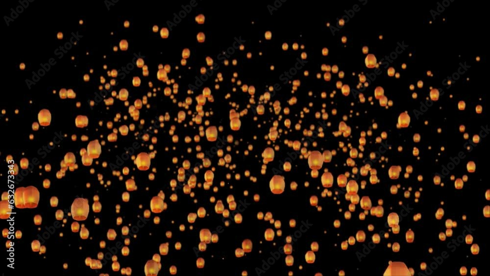 Lanterns background. Diwali festival floating lamps. indian paper ...