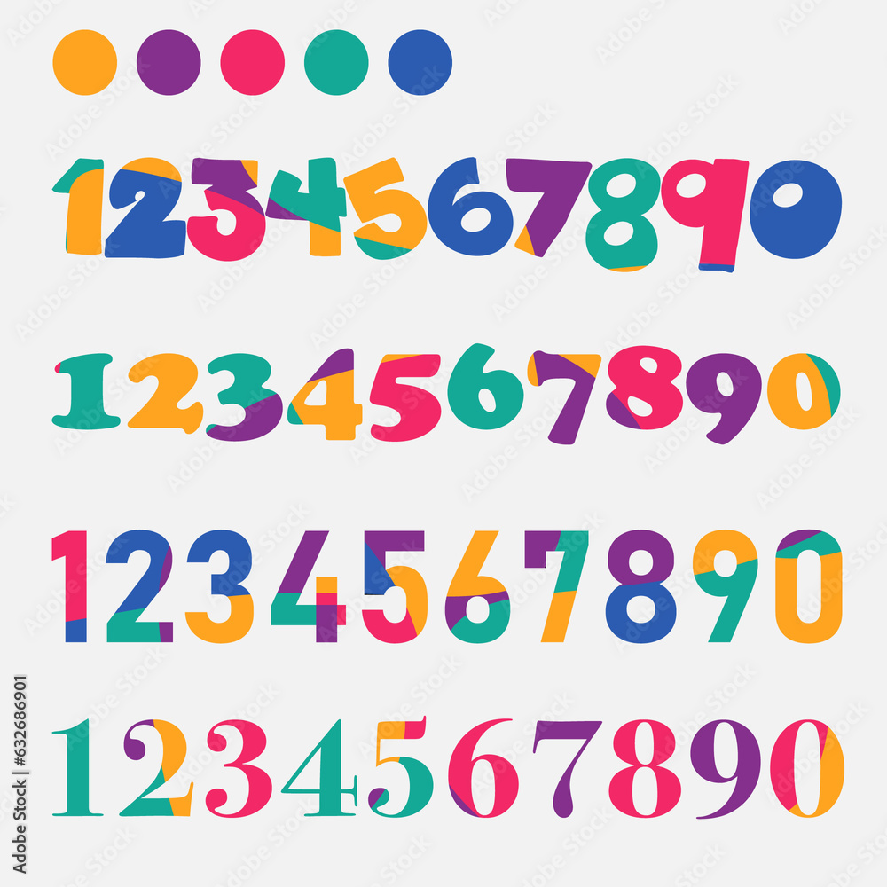 Carnival number colorful alphabet, playful letters, funny festival font ...