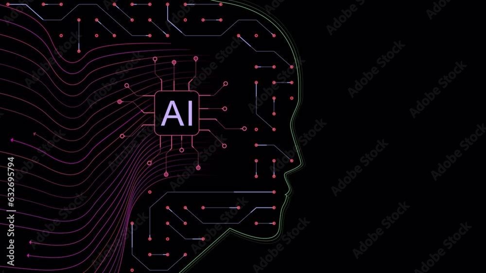 PNG Alpha.AI.Artificial intelligence.Seamless AI brain with circuit ...