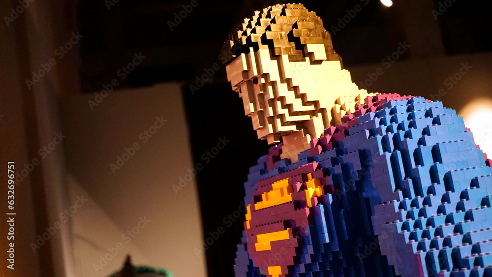 Superman made with Lego bricks by Nathan Sawaya from The Art of the ...