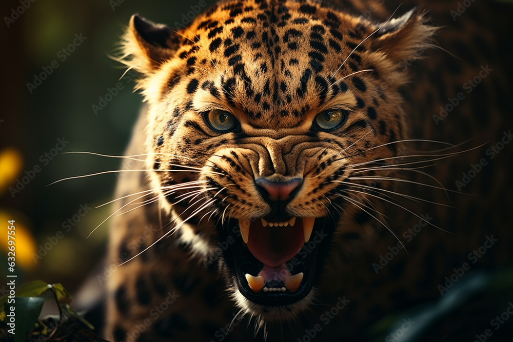 Angry Leopard Face