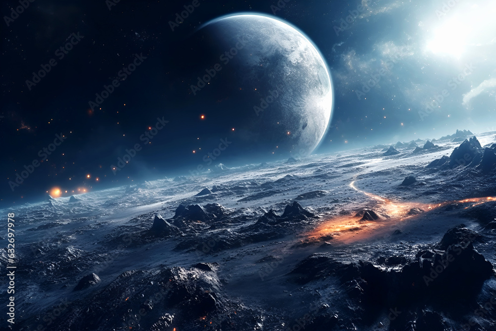 Magical unexplored space, stars and planets, miracles and fantasy ...