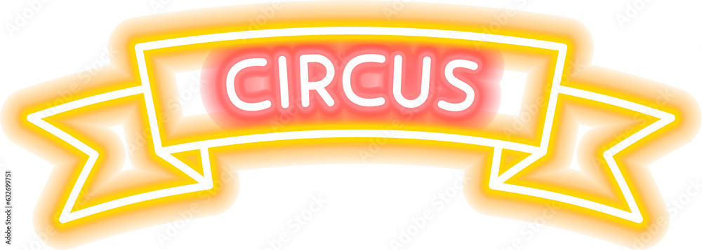 Circus Arc Ribbon Neon Sign. PNG Illustration of Entertainment Festival ...