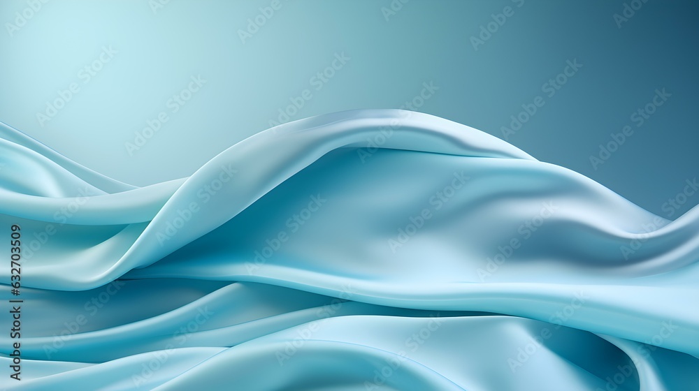 Sky Blue Silk Fabric Texture with Beautiful Waves. Elegant Background ...