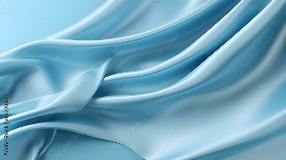 Sky Blue Silk Fabric Texture with Beautiful Waves. Elegant Background ...
