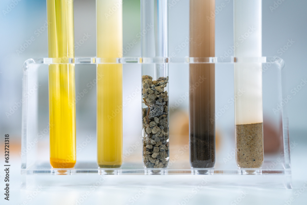 Geology science laboratory research concept, sample test analysis of ...