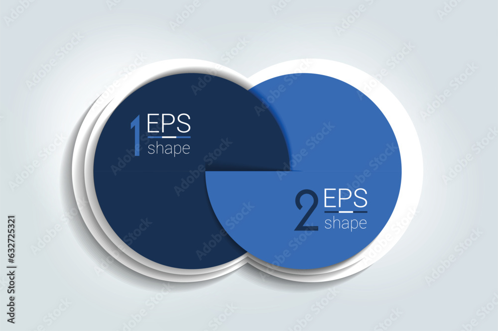 Two business elements banner, template. 2 steps design, chart ...