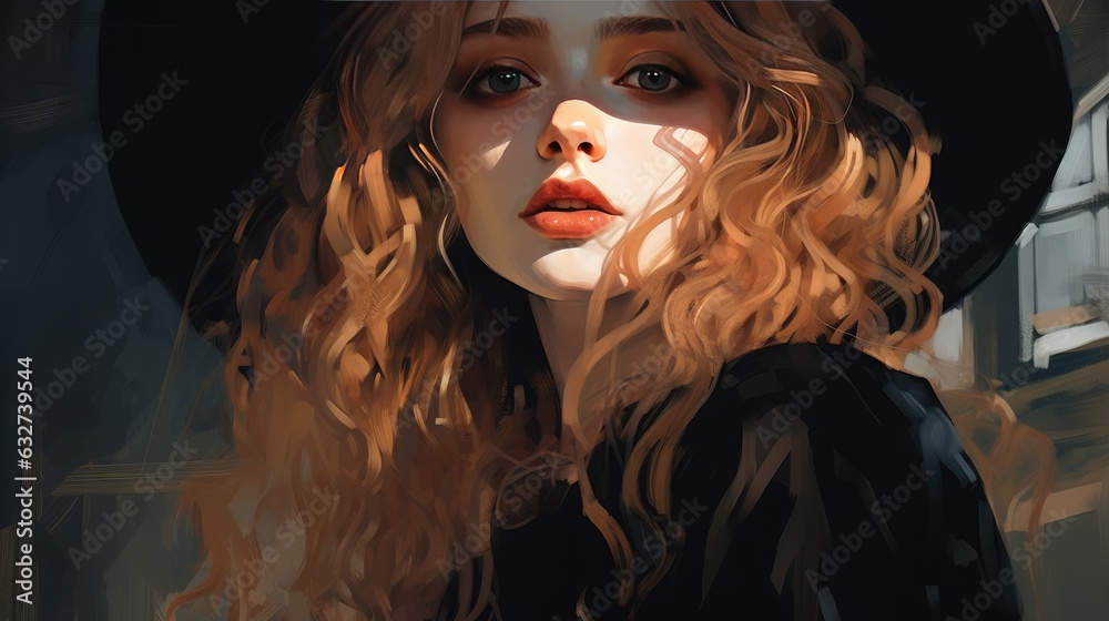 Female character with expressive facial features who possesses magical ...