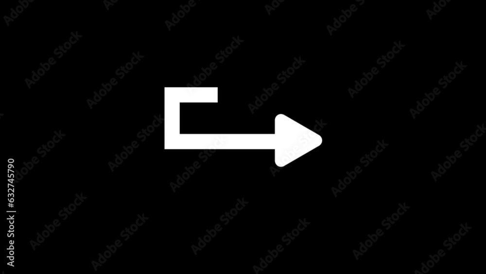Simple design Turning direction arrow icon. trendy flat style ...