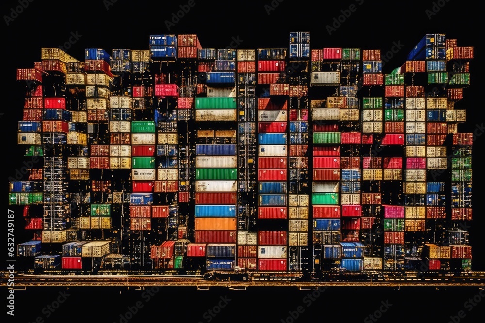 a computerized map of the world that displays container freight ships ...