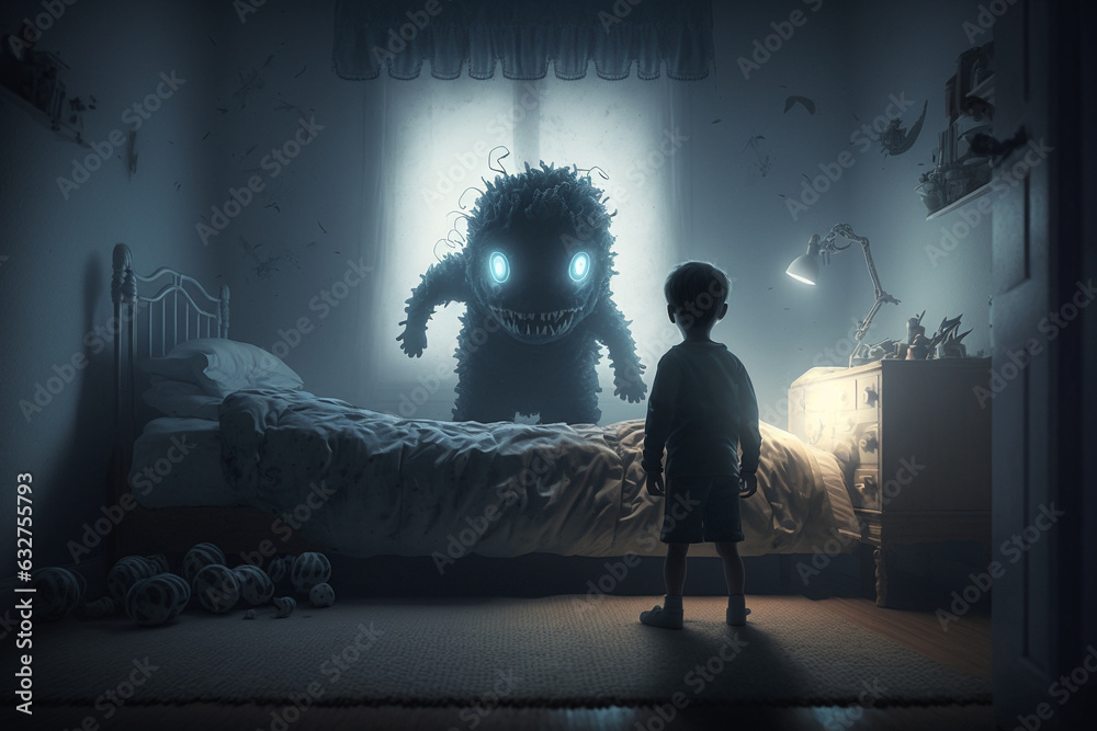 Nightmares, bad dreams. Terrible, scared, fear, unhappy, spooky, creepy ...