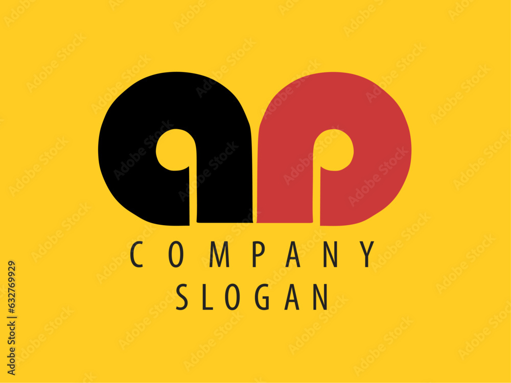 alphabet logo that consist of 2 letters into one logo which is uniqe ...