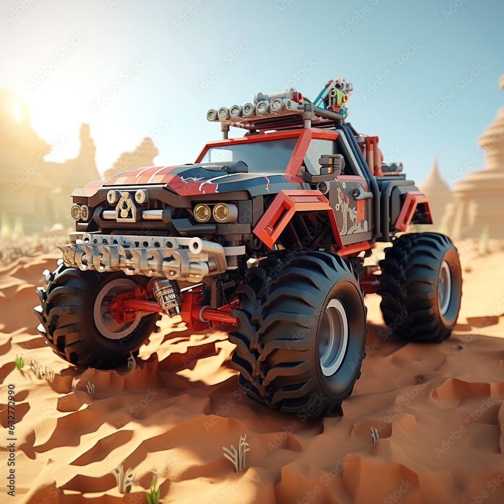 Mega Muscle Roaring Power in Monster Truck Form Speed Demons Cutting ...