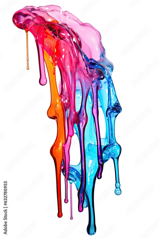 ภาพประกอบสต็อก colorful dripping neon magma liquid splash frozen in an ...