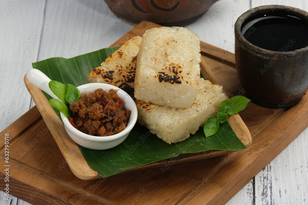 jadah Ketan Bakar or Roasted Glutinous Rice or Sticky Rice, is one of ...