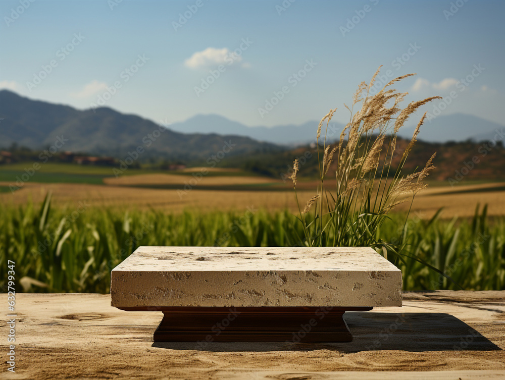 Podium for product display material from natural stone with texture in ...