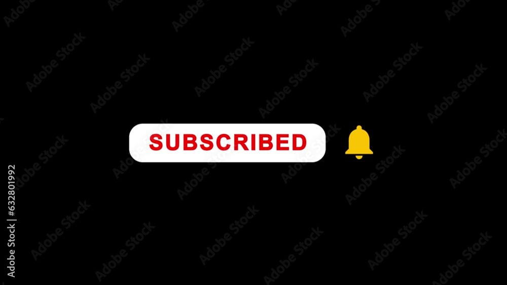 Mouse Clicking a Subscribe Button and Bell Notification. Youtube Intro. subscribe, notification ...