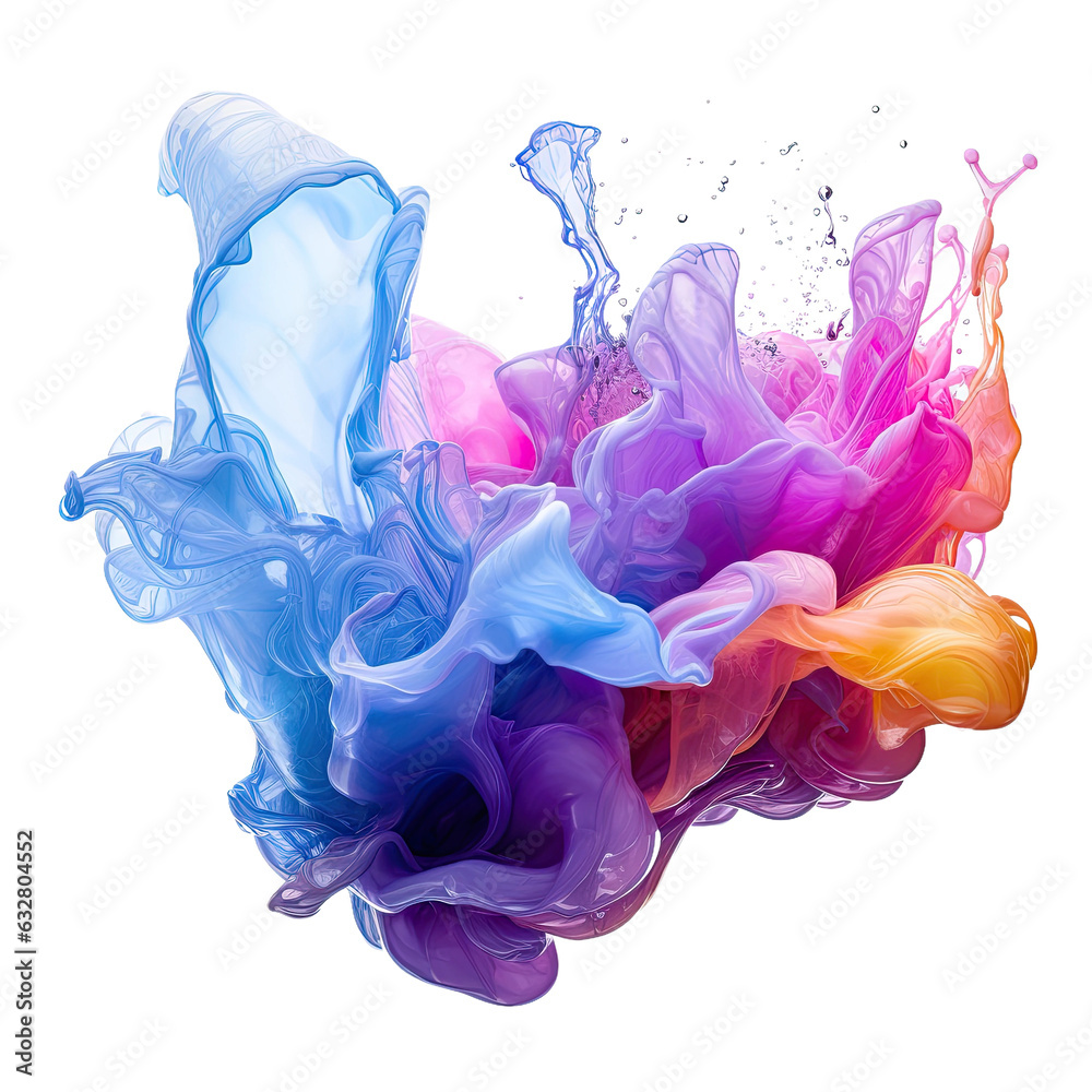 colorful liquid aurora lights splash frozen in an abstract futuristic ...