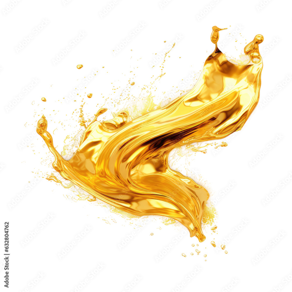 liquid gold leaf flakes splash frozen in an abstract futuristic 3d ...