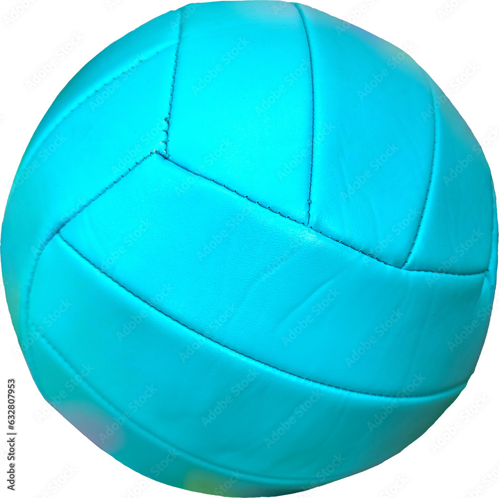 Volleyball, blue against transparent background, high resolution png ...