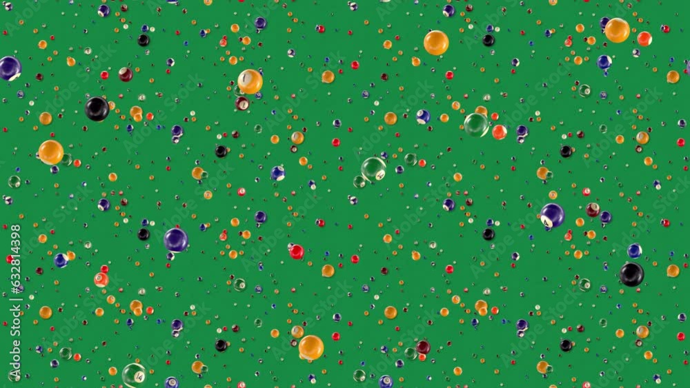 Billiard Balls Background (Spots and Stripes) LOOP-TILE. This footage ...
