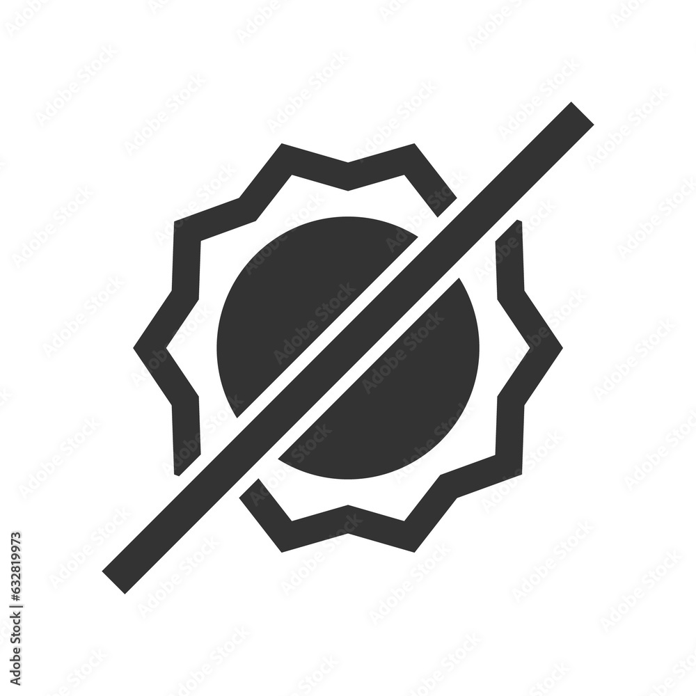 Vector illustration of sun block icon in dark color and transparent ...