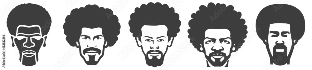 African Men Vector, Afro Men, Black Man Vector, African American Black ...