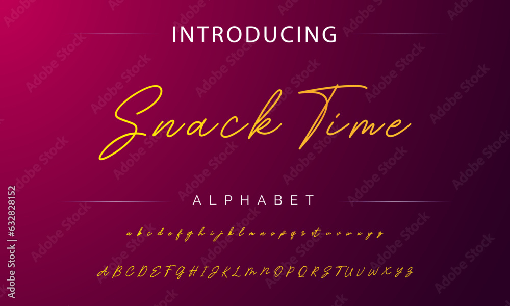Snack Time Signature Font Calligraphy Logotype Script Font Type Font ...