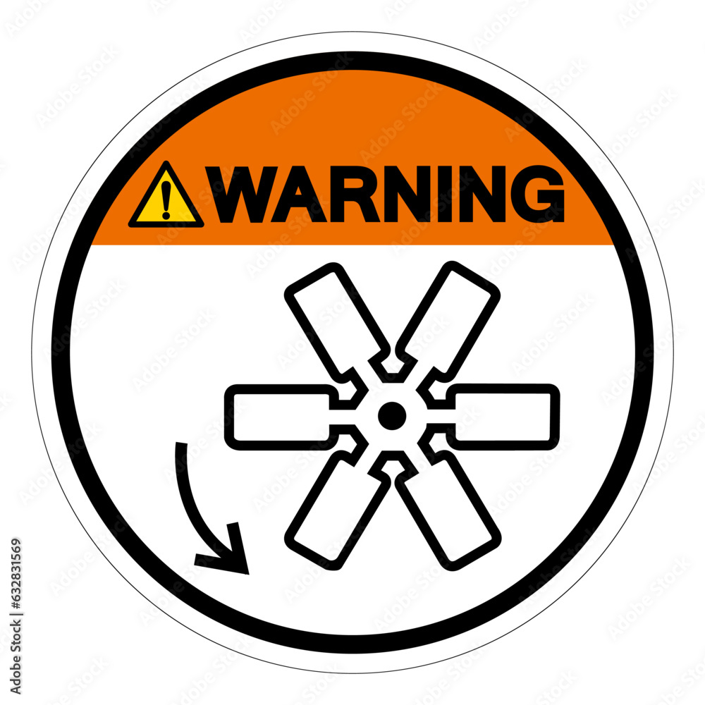 Warning Rotating Fan Blade Symbol Sign, Vector Illustration, Isolate On ...