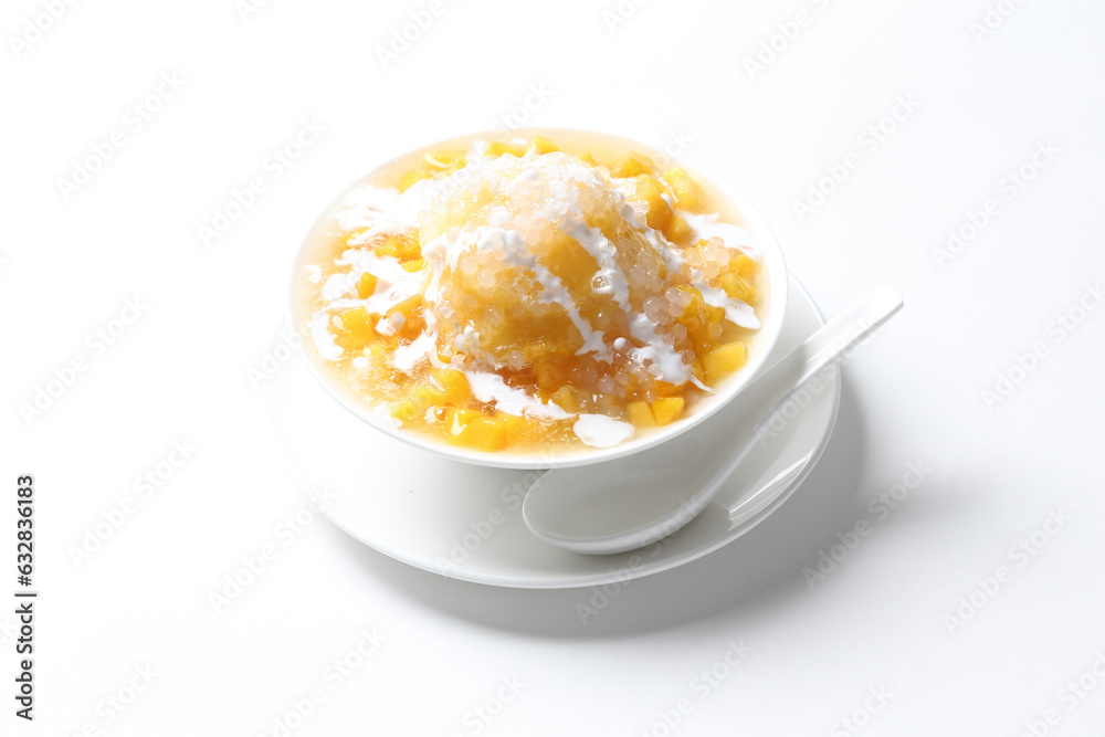 Foto de chilled fresh mango fruit sago ice snow kacang asian cendol ...