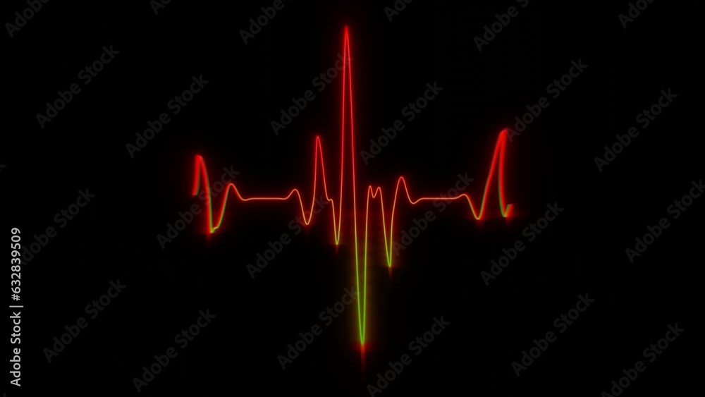 Audio waveform. Abstract music waves oscillation. Futuristic sound wave ...