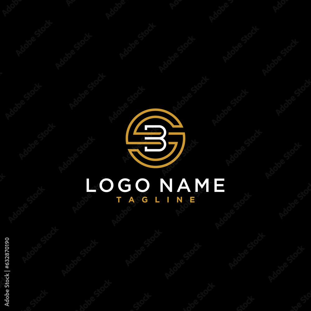 letter sb or bs circle luxury abstract monogram logo design inspiration ...