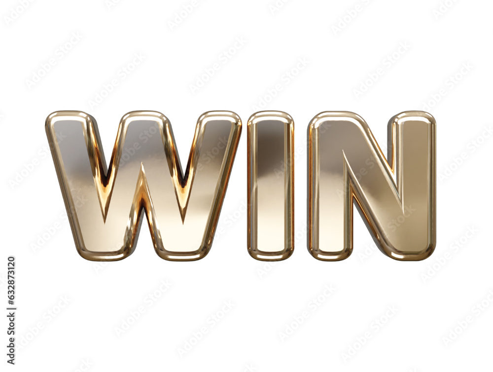 Win text effect vector transparent element Stock Vector | Adobe Stock