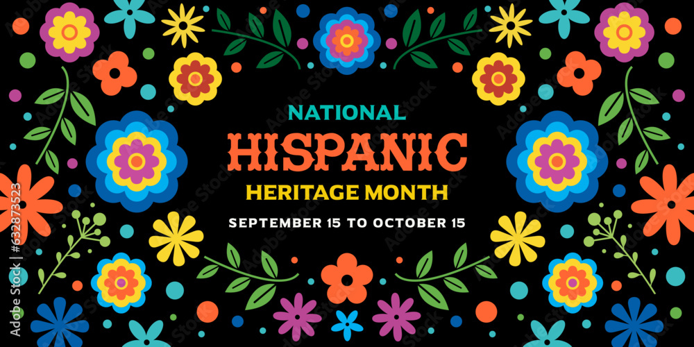 Poster Hispanic heritage month, web banner, vector, template, poster ...