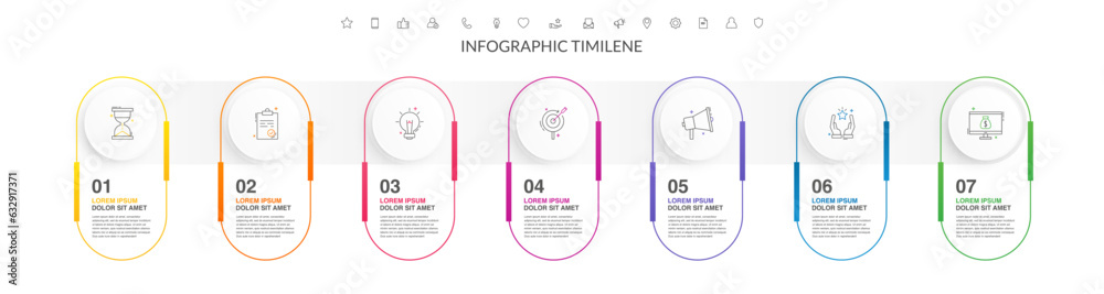 Timeline vector infographic with infochart. Business modern template ...