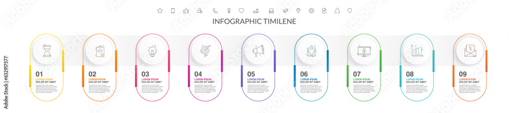Timeline vector infographic with infochart. Business modern template ...