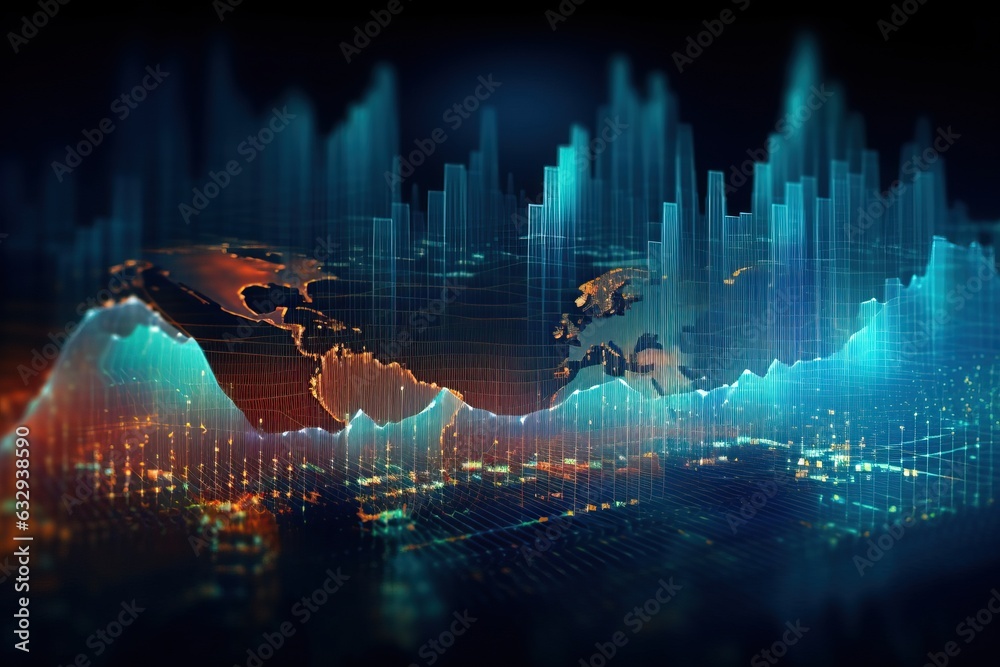 Global economy stock market finance chart business exchange investment ...