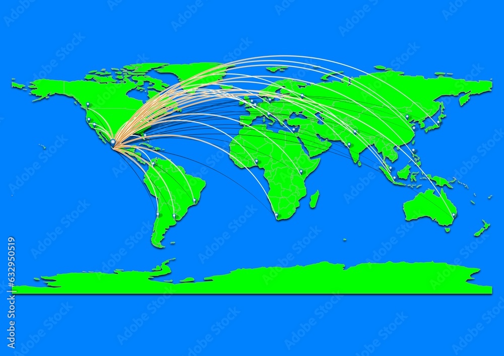 Vibrant Manzanillo, Mexico map - Export concept map for Manzanillo ...