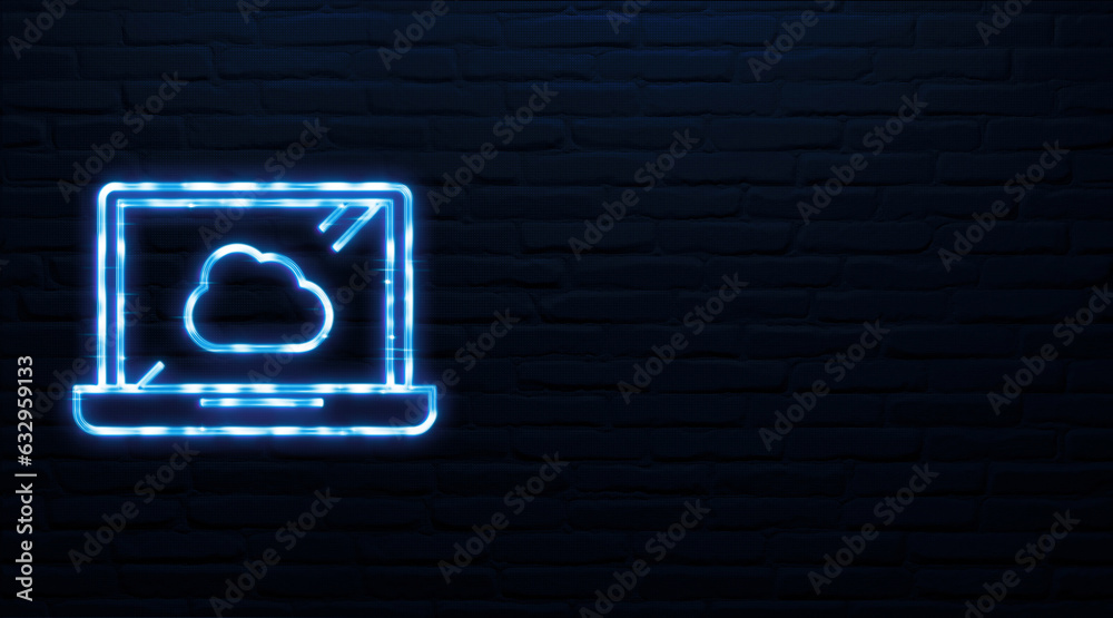 Cloud-First Strategy and Its Benefits icon neon sign ilustración de ...