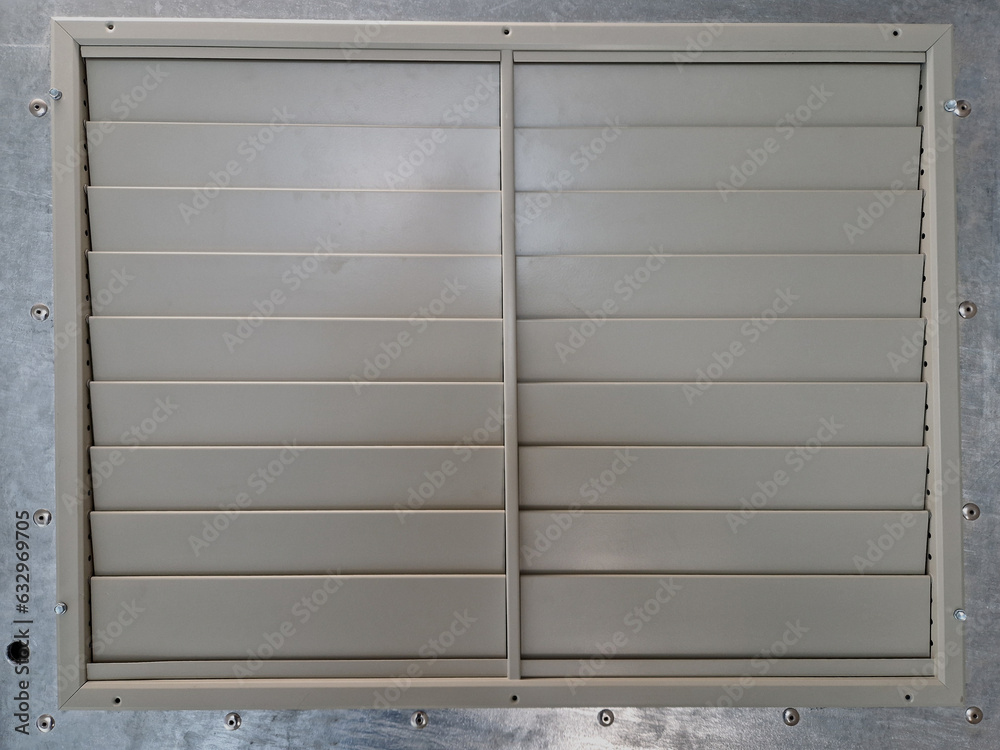 The high-quality metal ventilation grill in gray design without flange ...