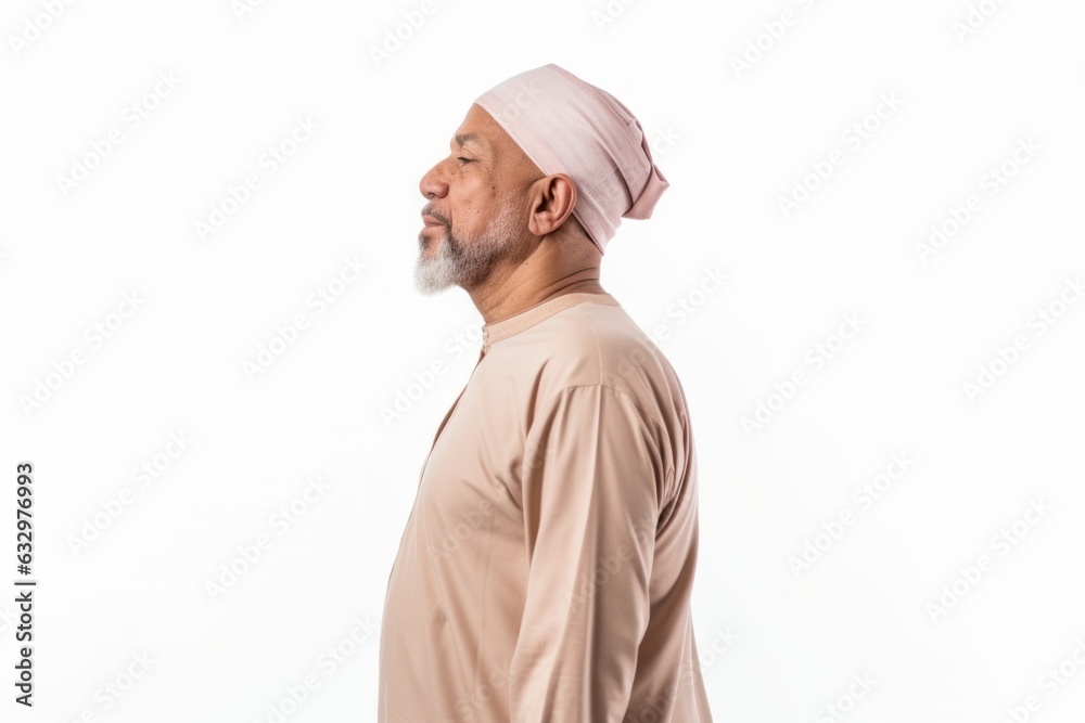 Medium shot portrait photography of a man in his 50s attempting to ...