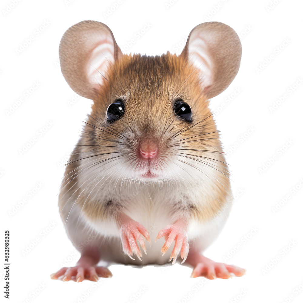 a Mus musculus Field mouse, portrait, frontal view in Nature-themed ...