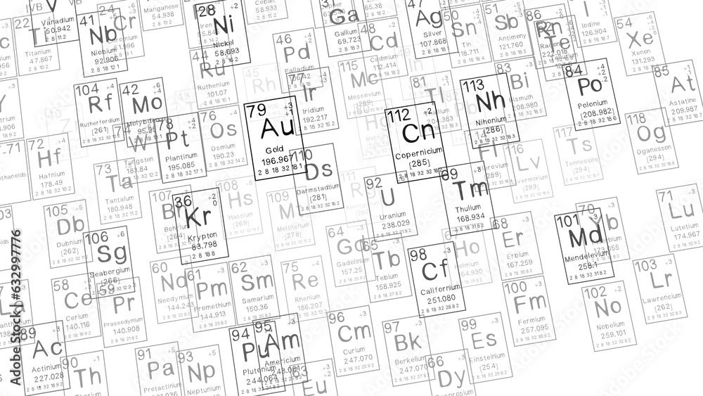 periodic table of the elements on black blackground,history of chemical ...