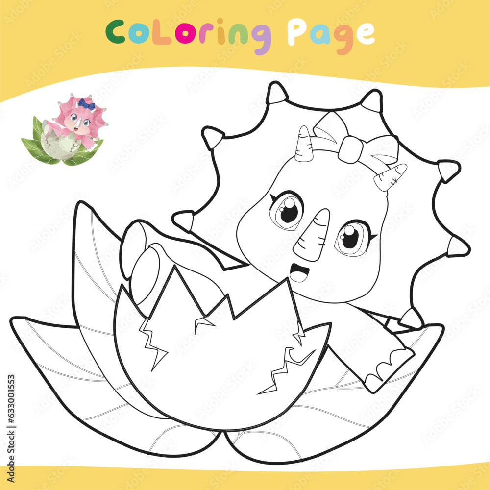 Educational printable coloring worksheet. Coloring dinosaur ...