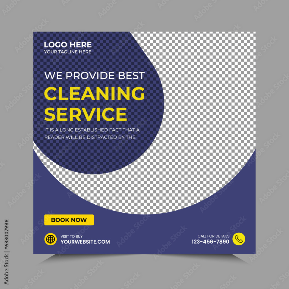 Cleaning Service A4 Flyer Template Design. House cleaning service ...
