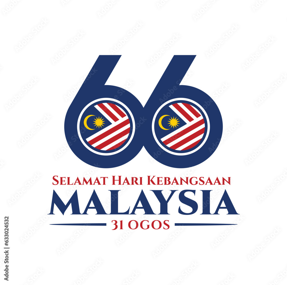Kuala Lumpur - Malaysia. August 31, 2023: 66 Selamat Hari Kebangsaan ...