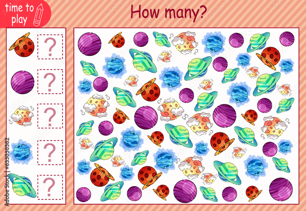 math card for children. the study of numbers. children's logic problems ...