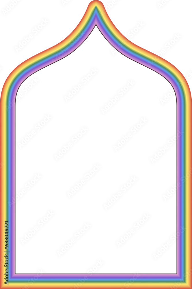 Ogee Arch rectangular frame Rainbow spectrum colorful architecture ...