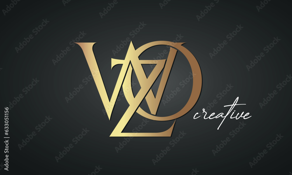 letters WZO golden logo icon premium monogram, creative royal logo ...