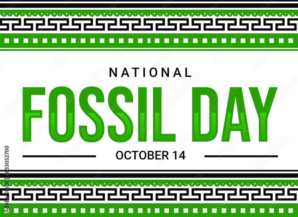 Celebrating International Fossil Day Wallpaper with modern border ...